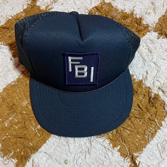 Accessories | Vintage Fbi Patch Trucker Hat | Poshmark